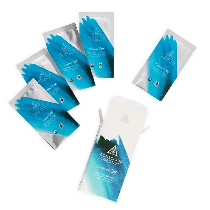 Organic Coconut Oil Packets (5 Individual Packets) – Floral Fêtes